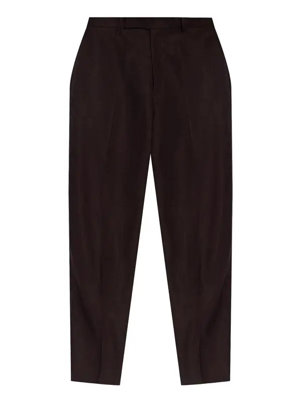 Paul Smith Linen Pleated Trousers - Brown