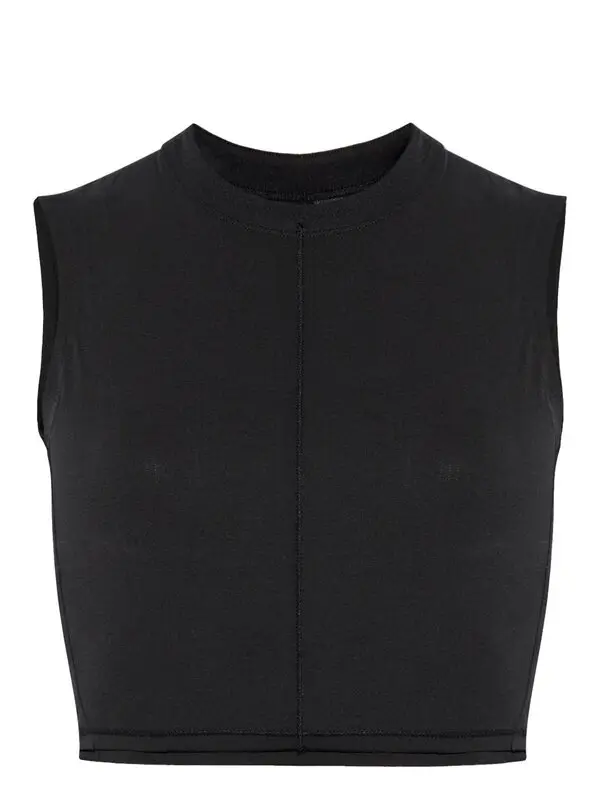 Y3 Sleeveless Cropped Top - Black