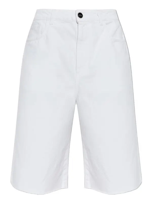 RÓHE Denim Bermuda Shorts - White