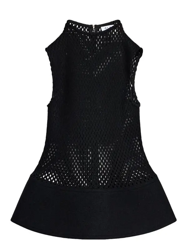 Alaïa Sleeveless Perforated Top - Black