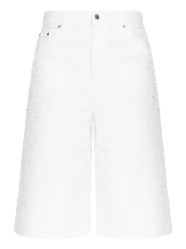 Stella McCartney High-waisted Denim Shorts - White