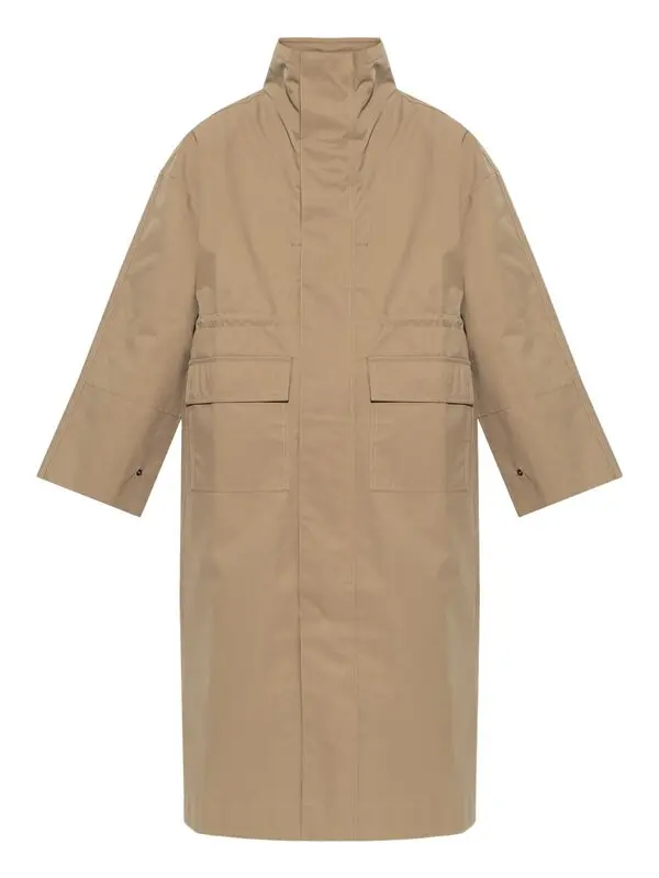 RETHINKIT STUDIOS Oversized Stand-collar Coat - Beige