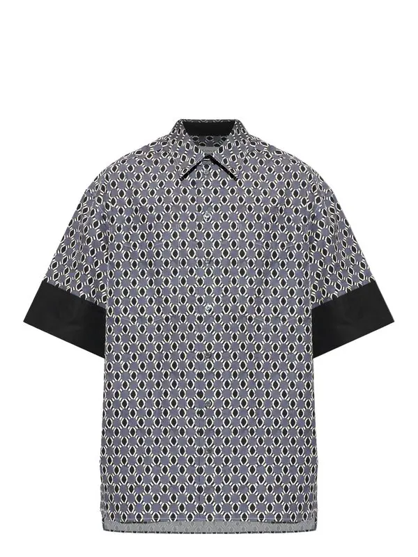 LANVIN Patterned Short-sleeve Shirt - Grey