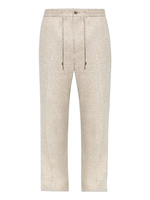 Etro Plaid Patterned Trousers - Beige