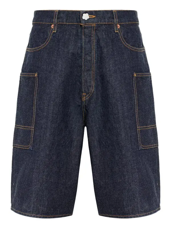 Kenzo Cargo Denim Shorts - Navy Blue
