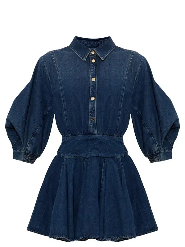 ALLSAINTS Arlo Denim Mini Dress - Navy Blue