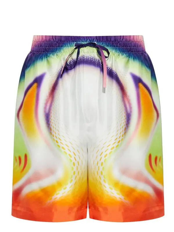 Casablanca Silk Shorts - Multicolour