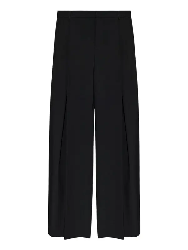 Casablanca Wool Trousers With Pleats - Black