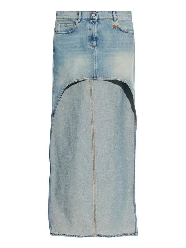 COURREGES Asymmetrical Denim Skirt - Blue