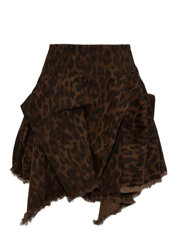 ALLSAINTS Crissy Denim Mini Skirt - Brown