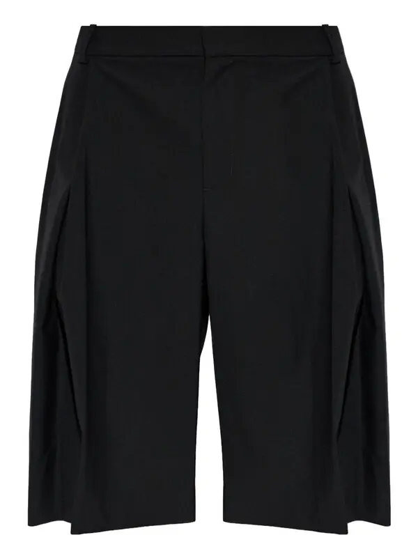 Casablanca Wool Shorts With Pleats - Black