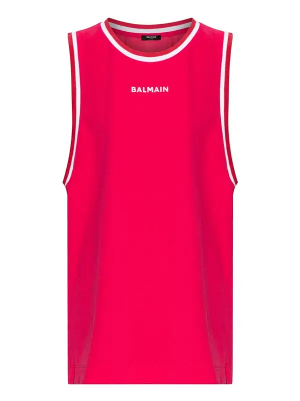 Balmain Beach Dress With Embroidered Logo - Pink