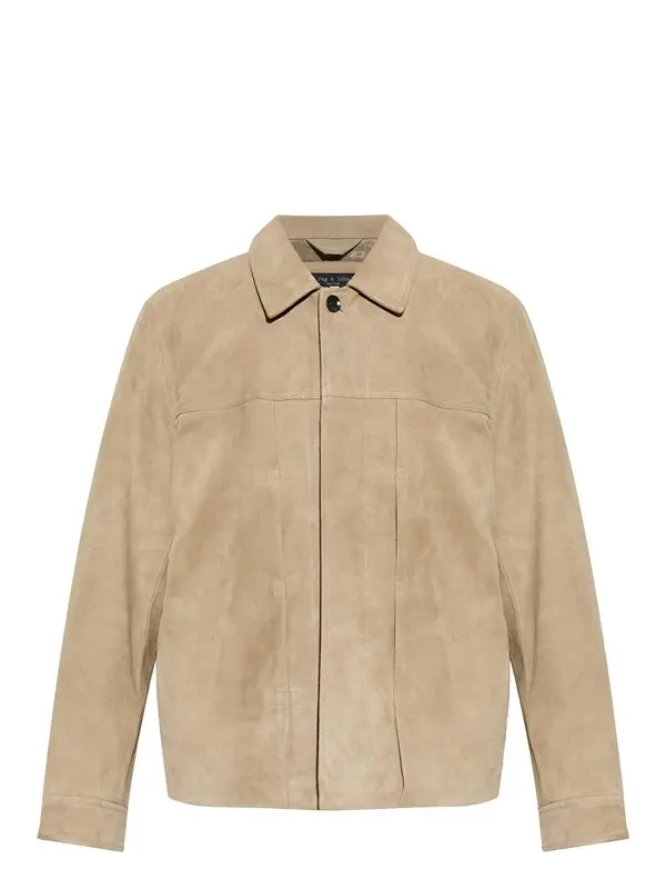 Rag & Bone Suede Jacket With Pockets - Beige