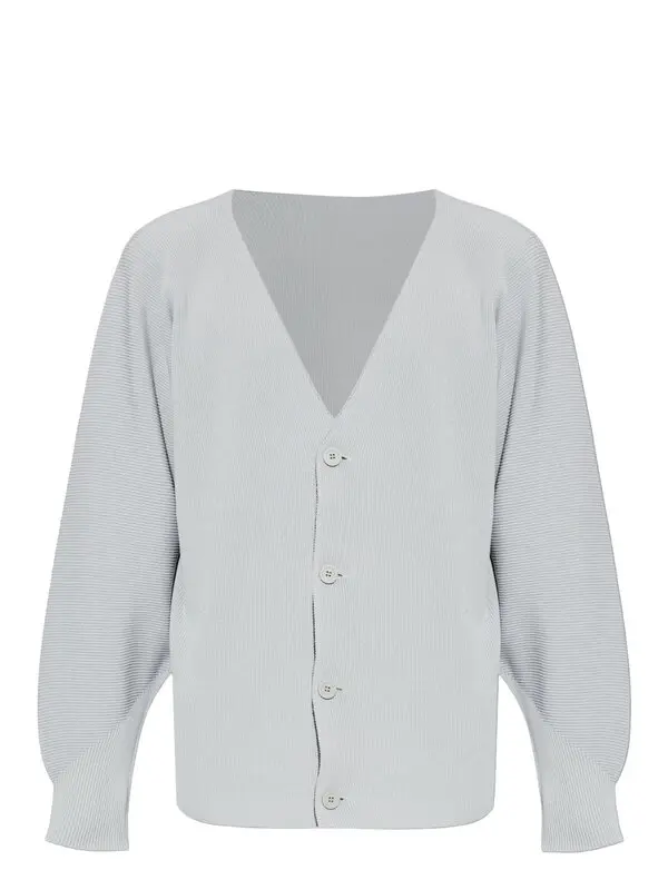 Issey Miyake Pleated Cardigan - Grey
