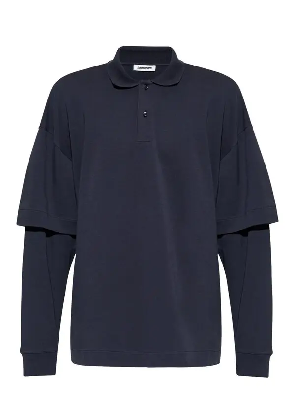 DARKPARK Long-sleeve Polo - Navy Blue