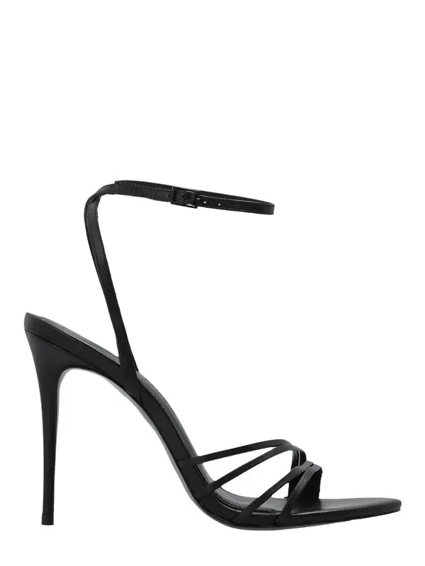 BLACK SUEDE STUDIO Leather Heeled Sandals - Black