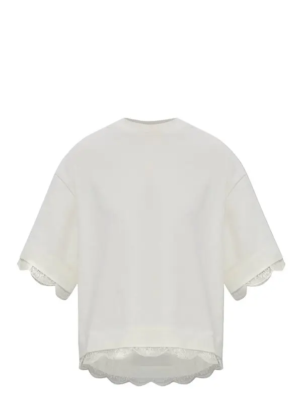 ALLSAINTS Nia' T-shirt With Lace Detail - White