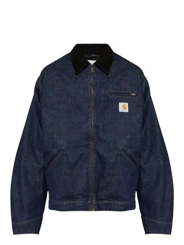 Carhartt Work In Progress Og Detroit Denim Jacket - Navy Blue