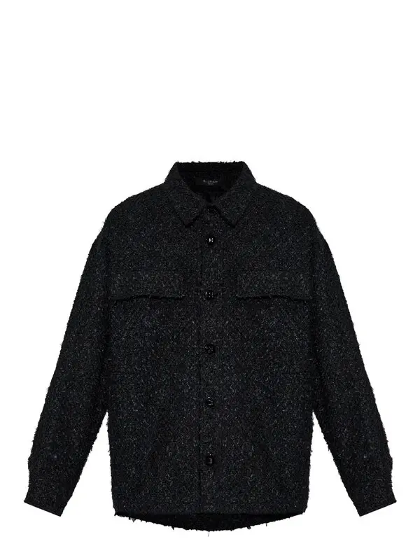 Balmain Tweed Jacket With Lurex Thread - Black