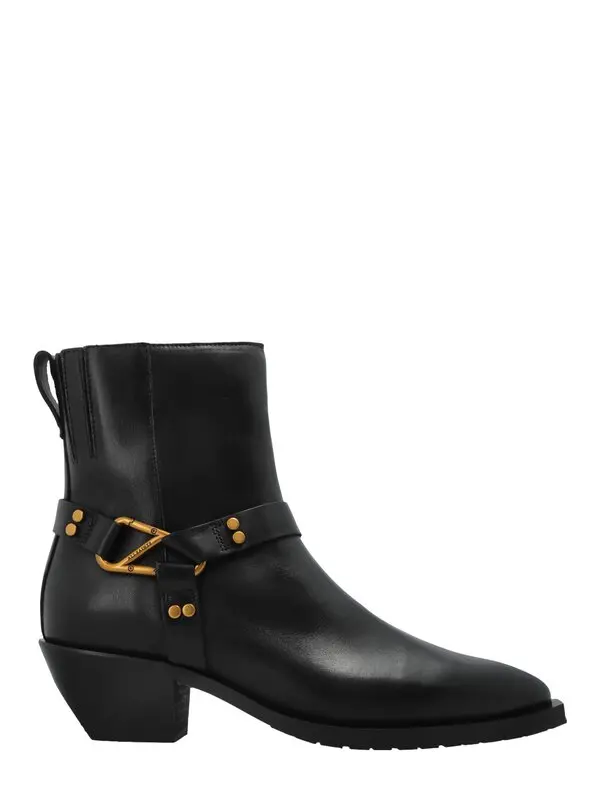 ALLSAINTS Fox Heeled Ankle Boots - Black