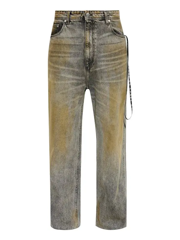 44 LABEL GROUP Vintage-effect Straight Jeans - Grey