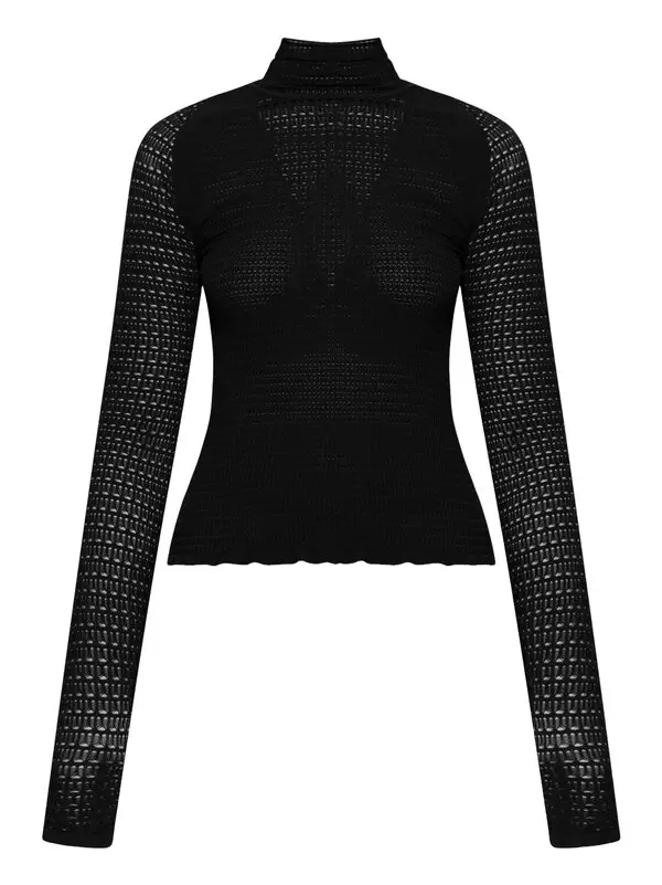 LANVIN Turtleneck Top - Black