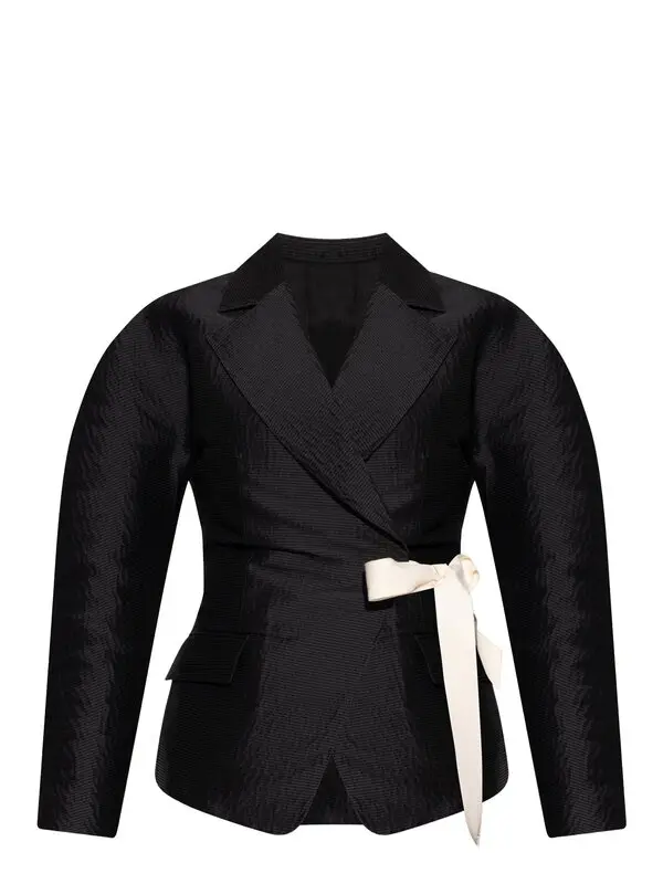 LANVIN Blazer With Decorative Tie - Black