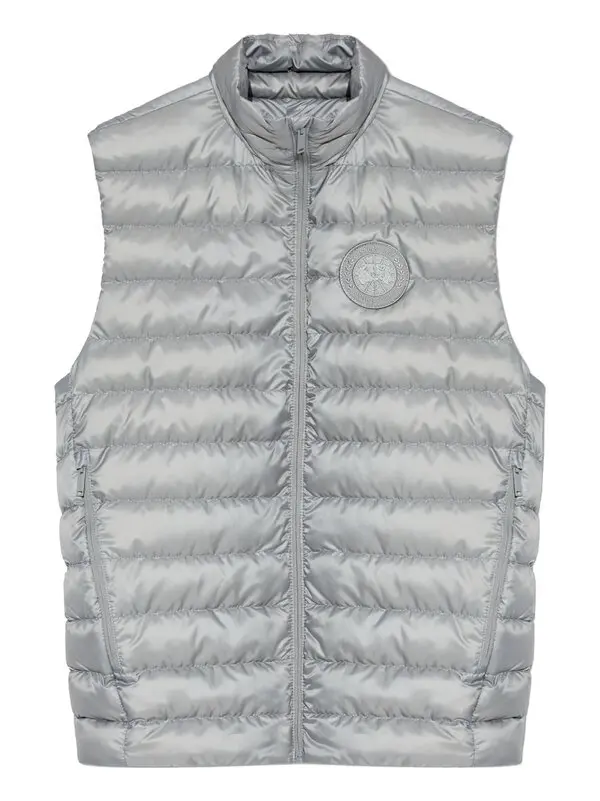 Canada Goose Padded Down Vest With Stand-up Collar - Grey