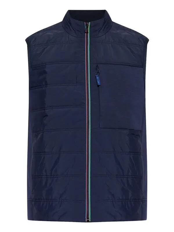 Paul Smith Vest With Quilted Front - Navy Blue