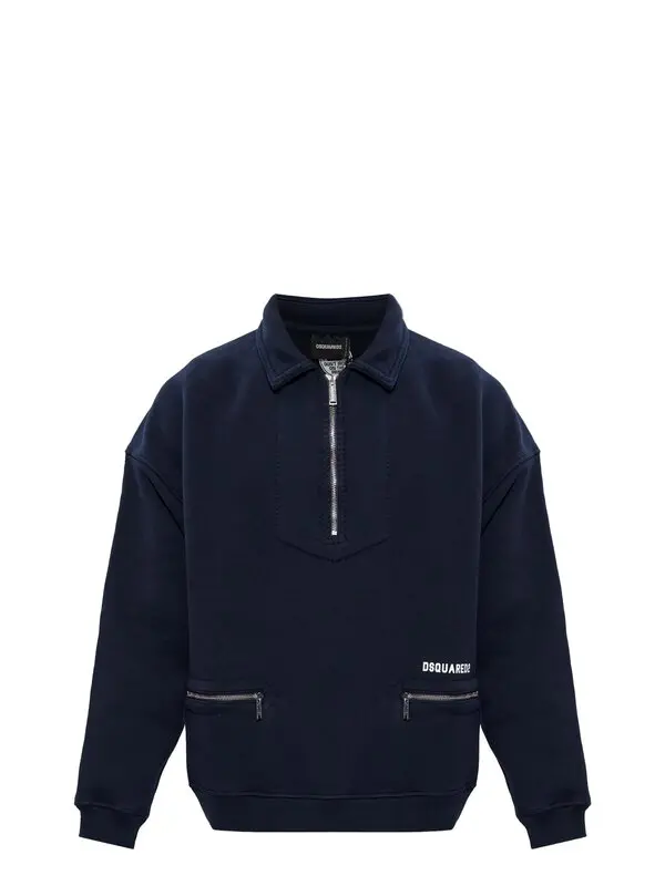 Dsquared2 Sweatshirt With Logo - Navy Blue