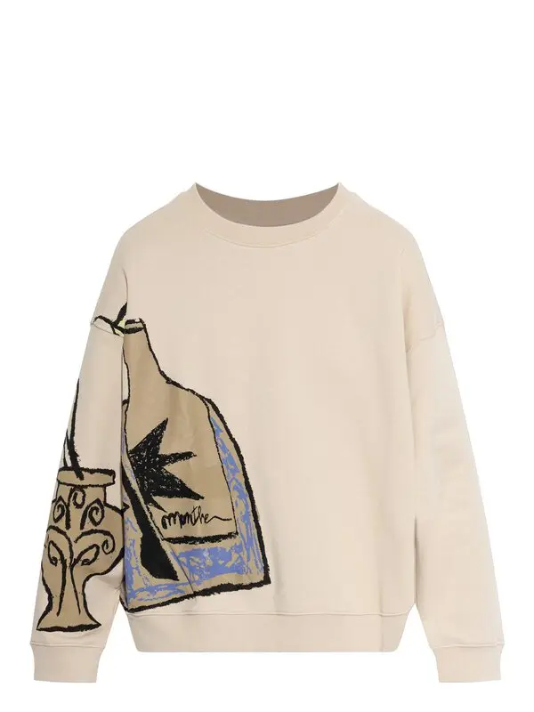 Munthe Rarsnima Printed Sweatshirt - Cream