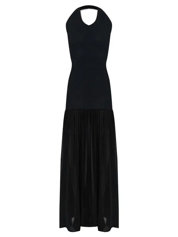 Hunza G Nancy Hybrid Maxi Dress - Black