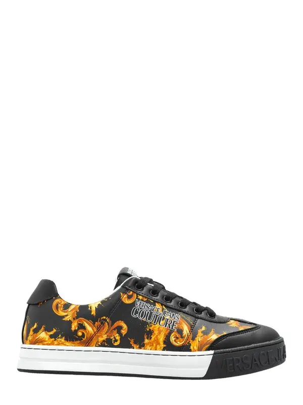 Versace Low Top Barocco Sneakers - Black