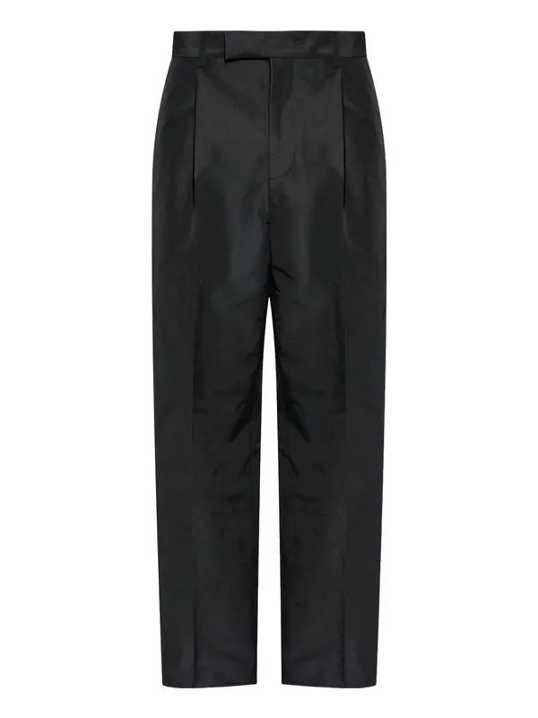 JIL SANDER Wide-leg Pleated Trousers - Black