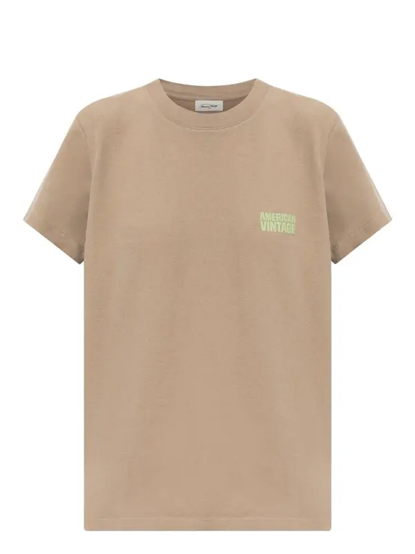 American Vintage Logo T-shirt - Beige