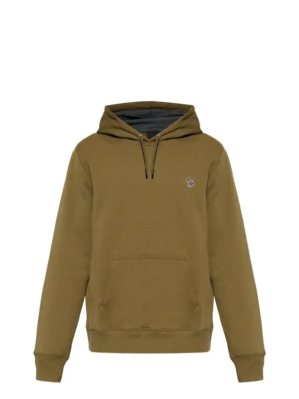 Paul Smith Relaxed Fit Zebra Patch Hoodie - Green