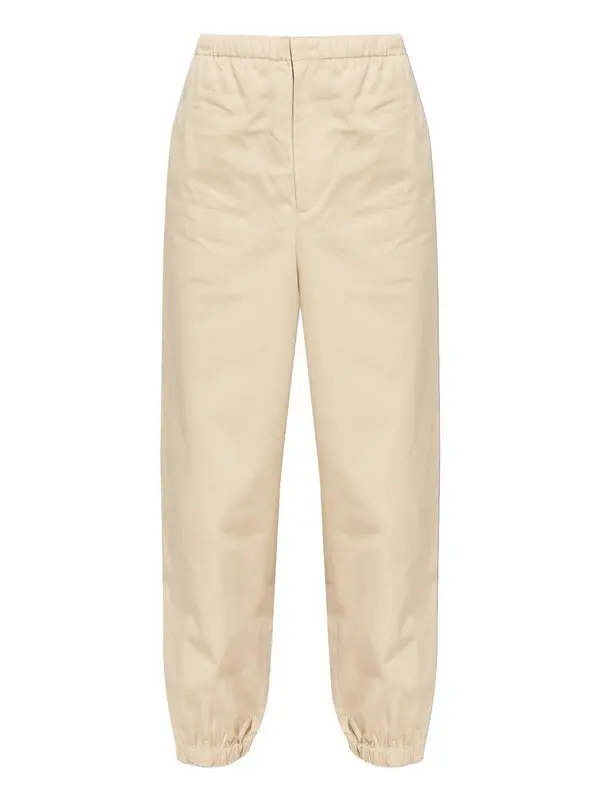 JIL SANDER Trousers With Elastic Cuffs - Beige
