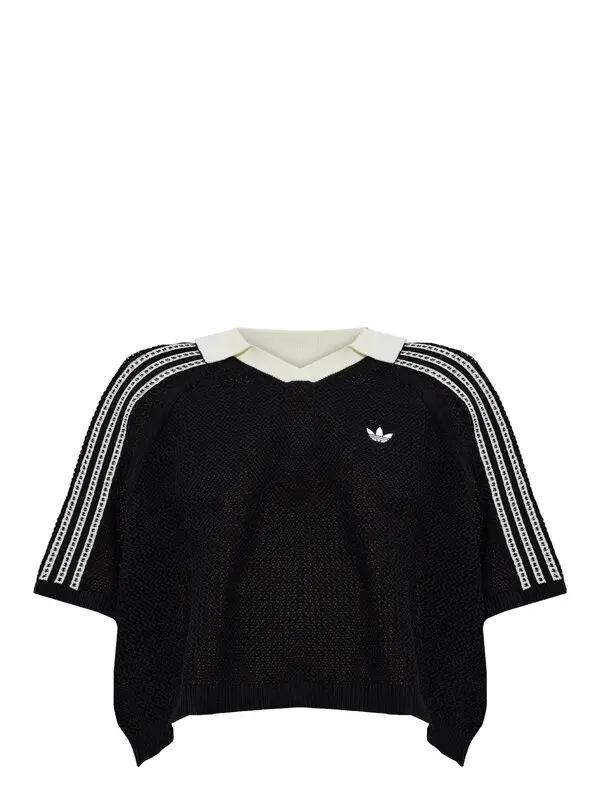 ADIDAS ORIGINALS Oversized Knit Top - Black