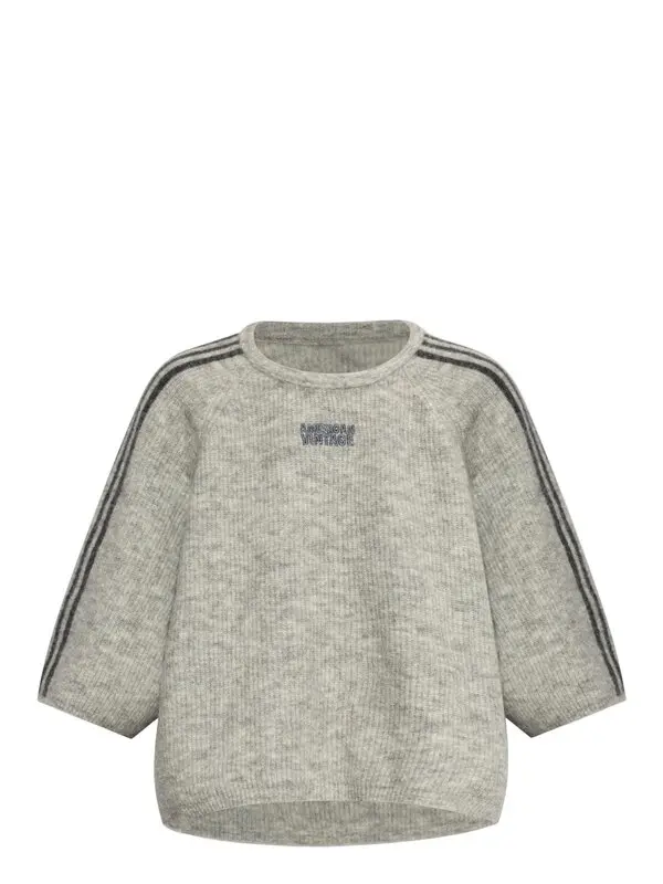 American Vintage Logo Sweater - Grey