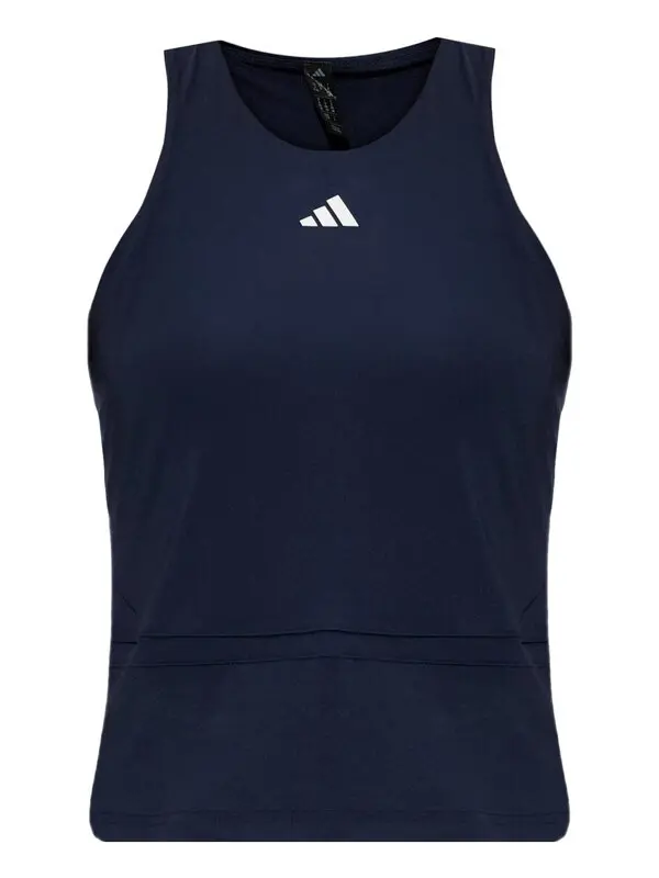 Adidas Logo-printed Top - Navy Blue