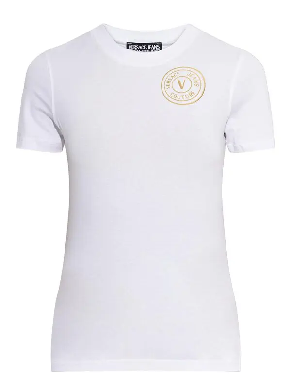 Versace Top With Logo - White