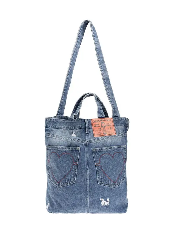 CARNE BOLLENTE Denim Shopper Bag - Blue