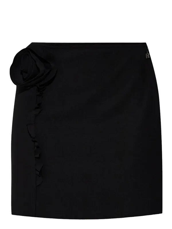 ROTATE BY BIRGER CHRISTENSEN Mini Skirt With Appliqu - Black