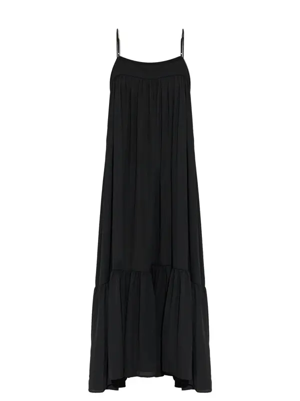 ROTATE BY BIRGER CHRISTENSEN Oversized Spaghetti Strap Maxi Dress - Black