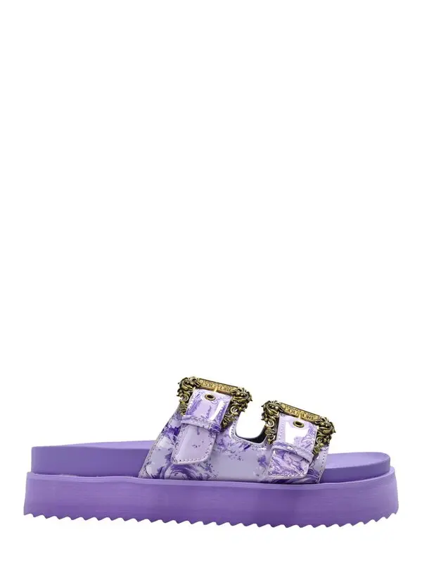 Versace Platform Slides - Purple