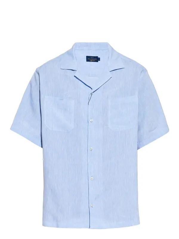 Paul & Shark Linen Short-sleeve Shirt - Blue