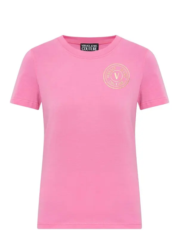 Versace T-shirt With Logo - Pink