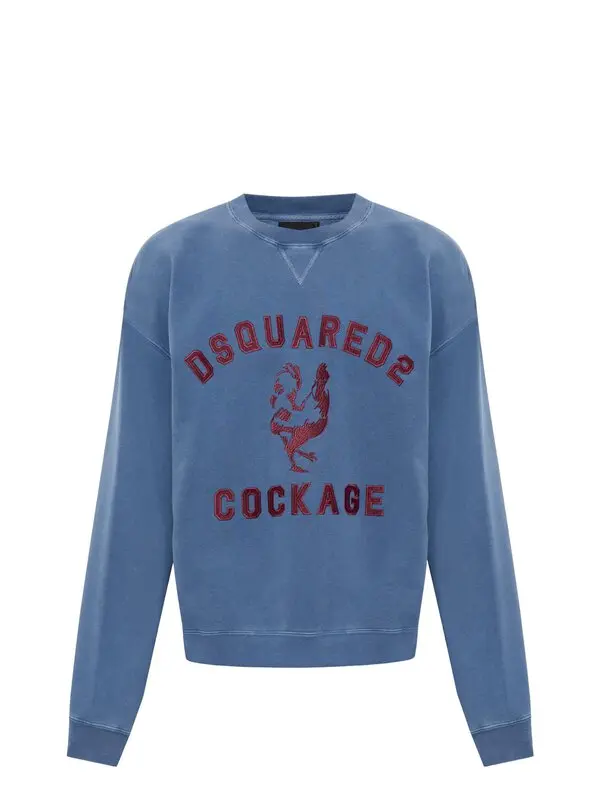 Dsquared2 Logo Cotton Sweatshirt - Blue