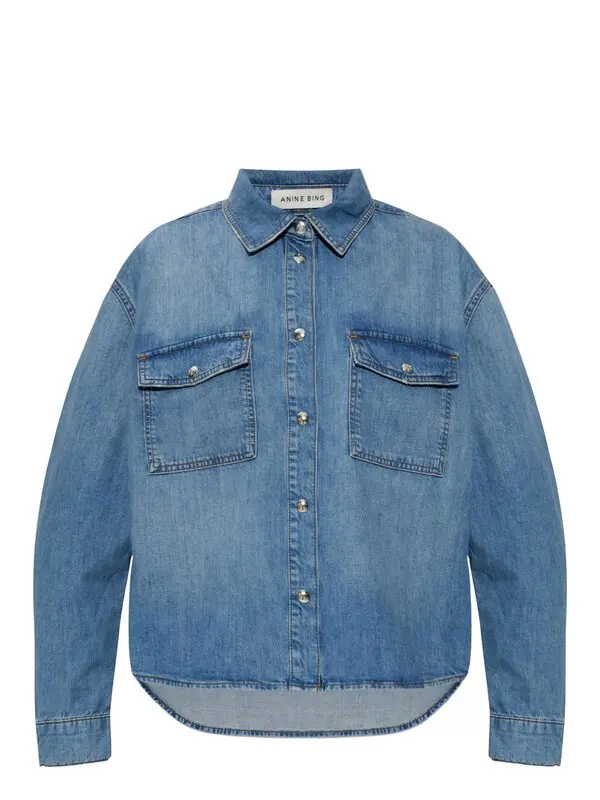 ANINE BING Paxton Denim Shirt - Blue