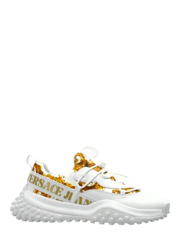 Versace Barocco Patterned Sneakers - White